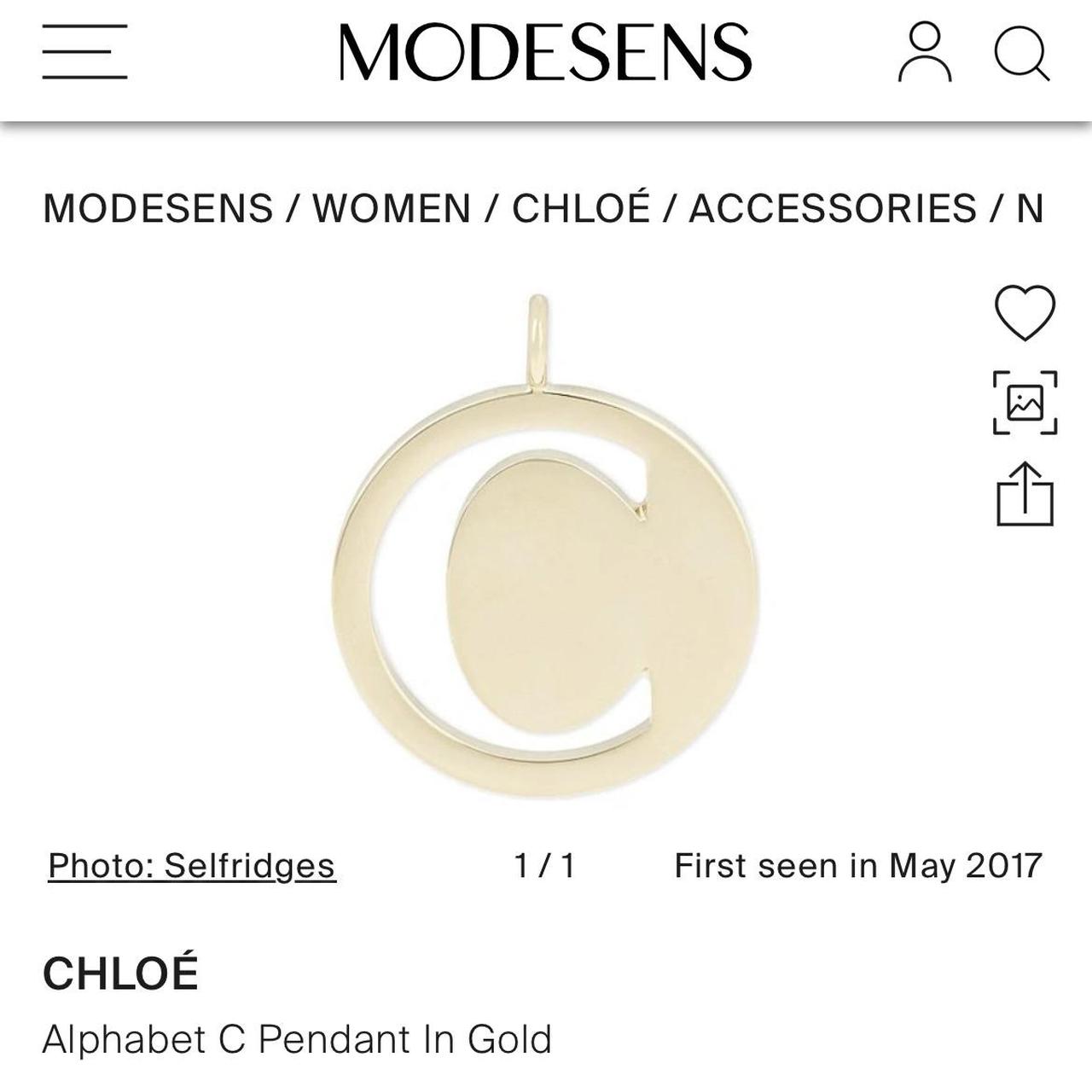 Gold Chloe Letter C Pendant Charm Bracelet Jewelry... | Depop