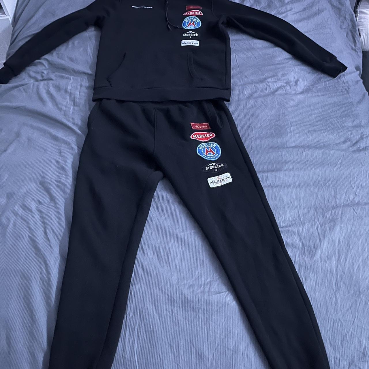 Black Mercier Tracksuit Worn a few times, mint... - Depop