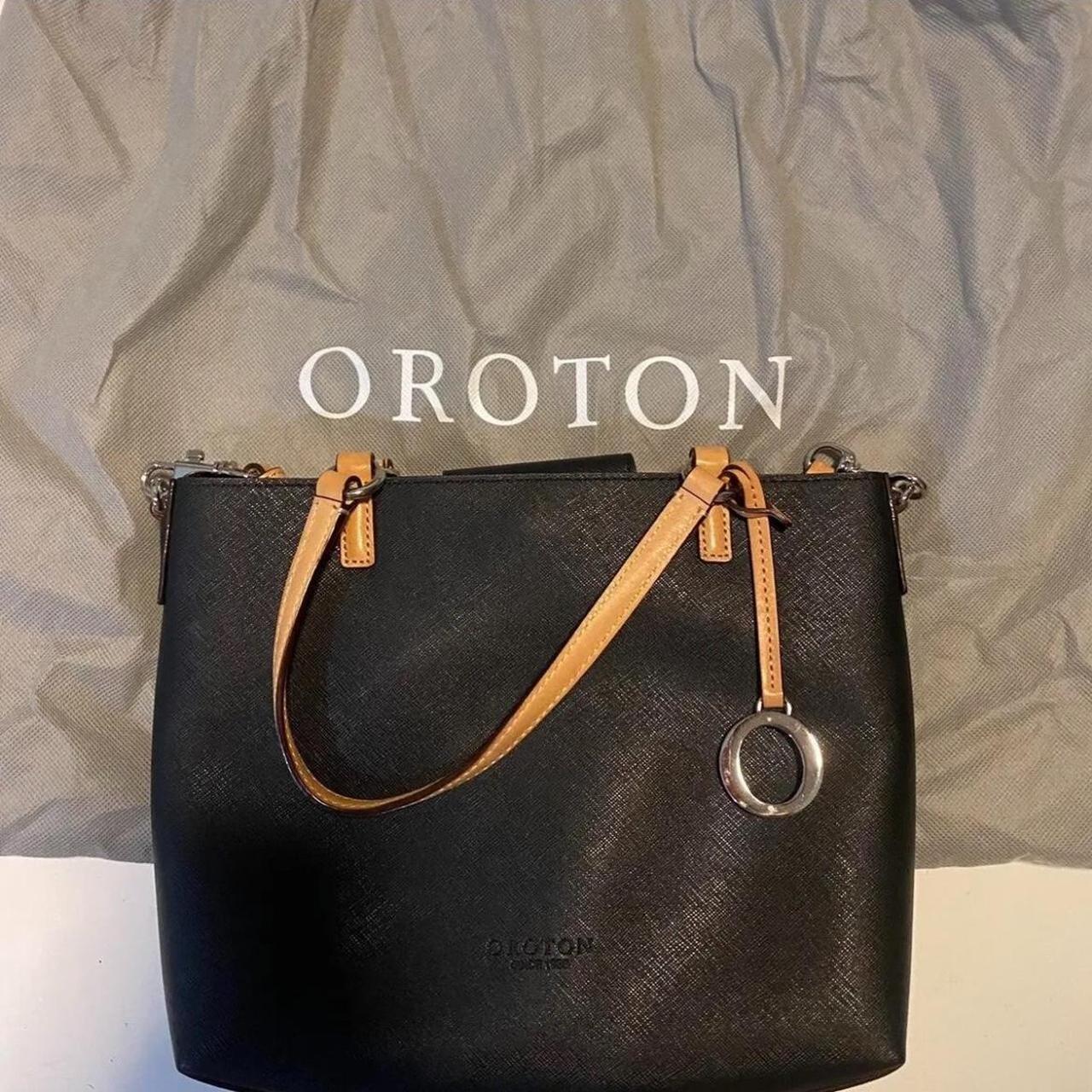 Oroton Black Handbag Item Details Brand - Oroton... - Depop