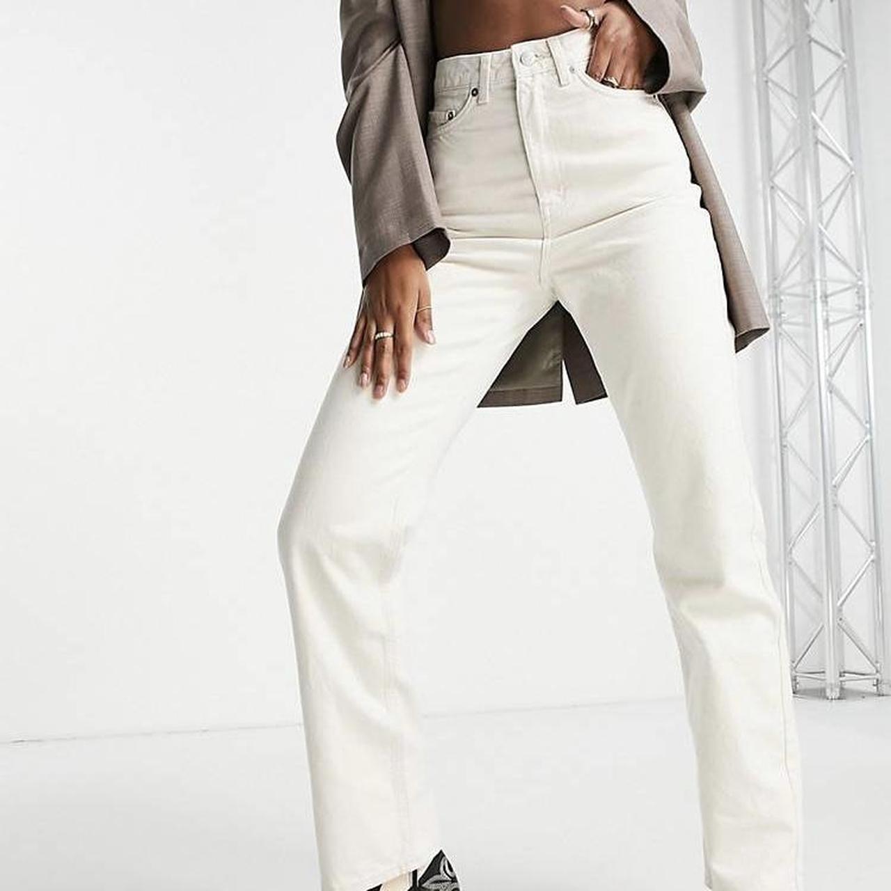 White Rowe Weekday Jeans W:33 L:30 - Depop