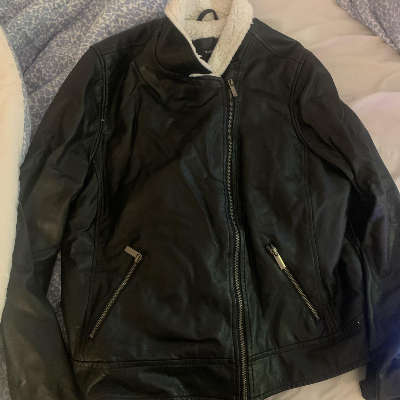 Torrid ~ leather wool lined (bomber) jacket | Size 1X - Depop