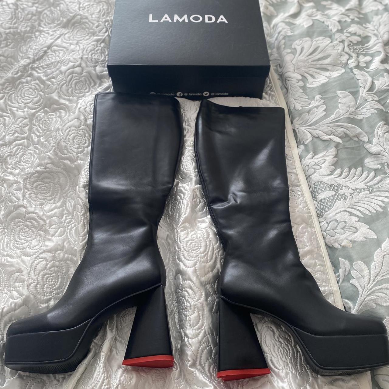 Lamoda Knee High Sweet Talker Boots Wide Fit Size... - Depop