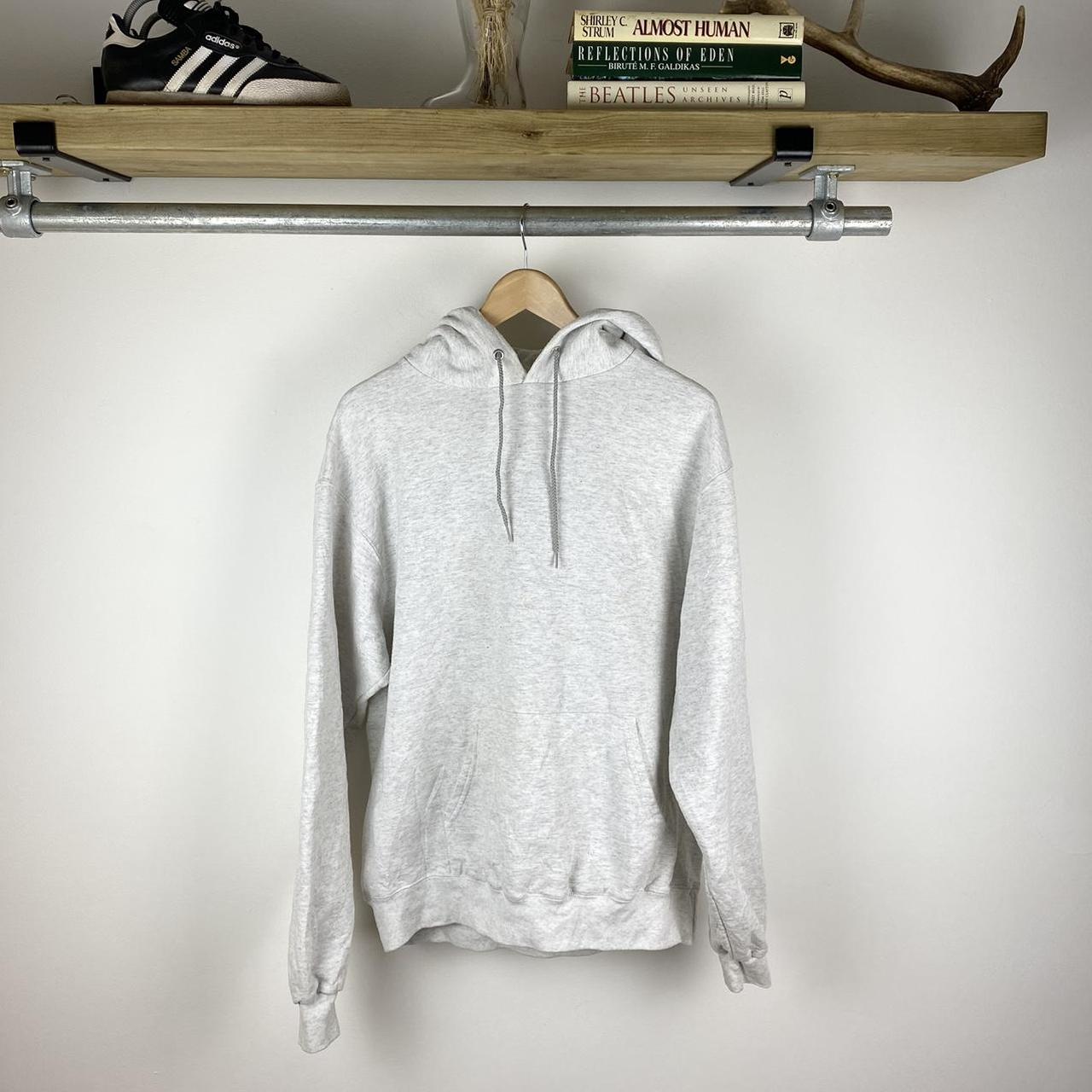 Lovely casual y2k Champion grey hoodie. A basic... - Depop