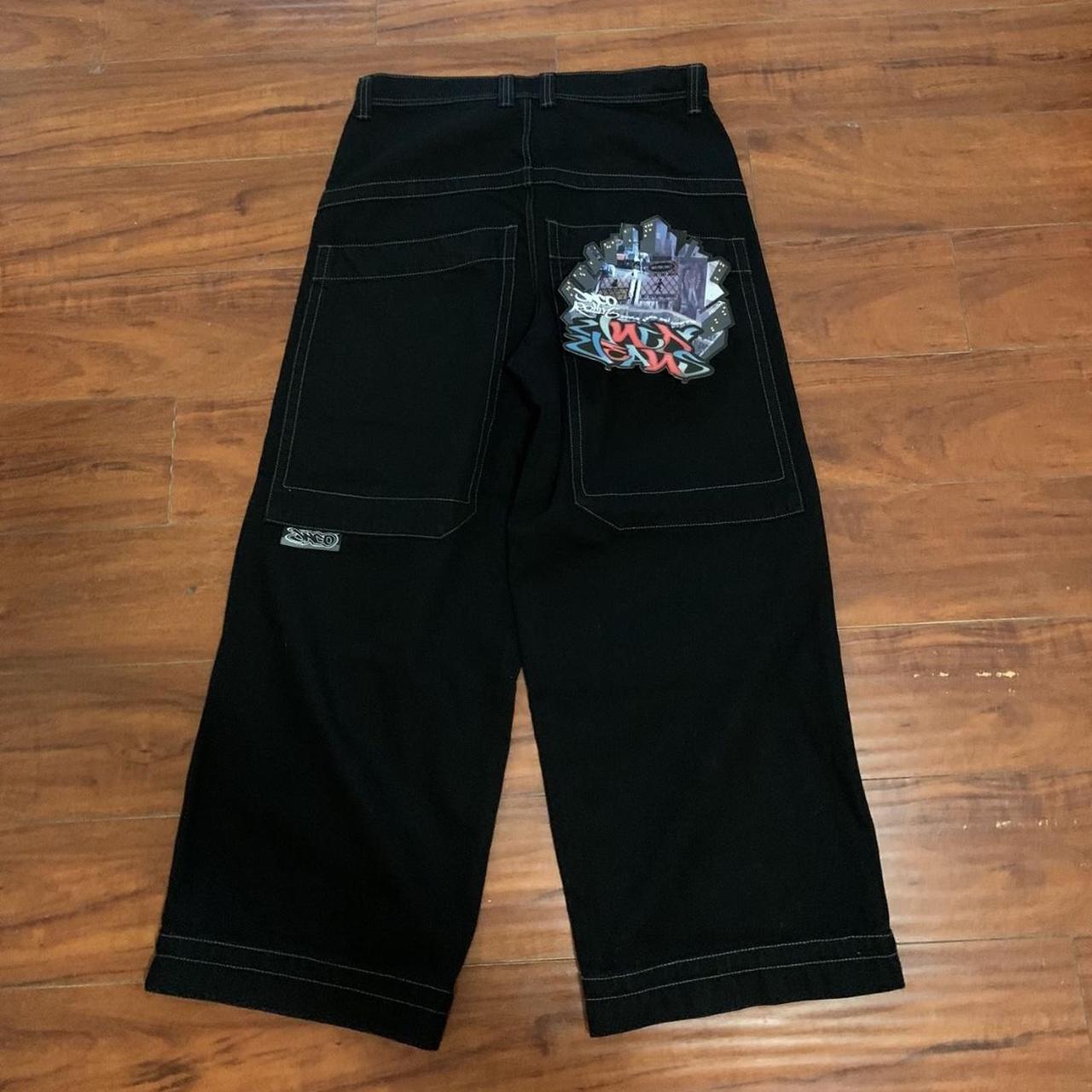 Jnco Rollin 26 Jet black Jeans - Brand new -... - Depop