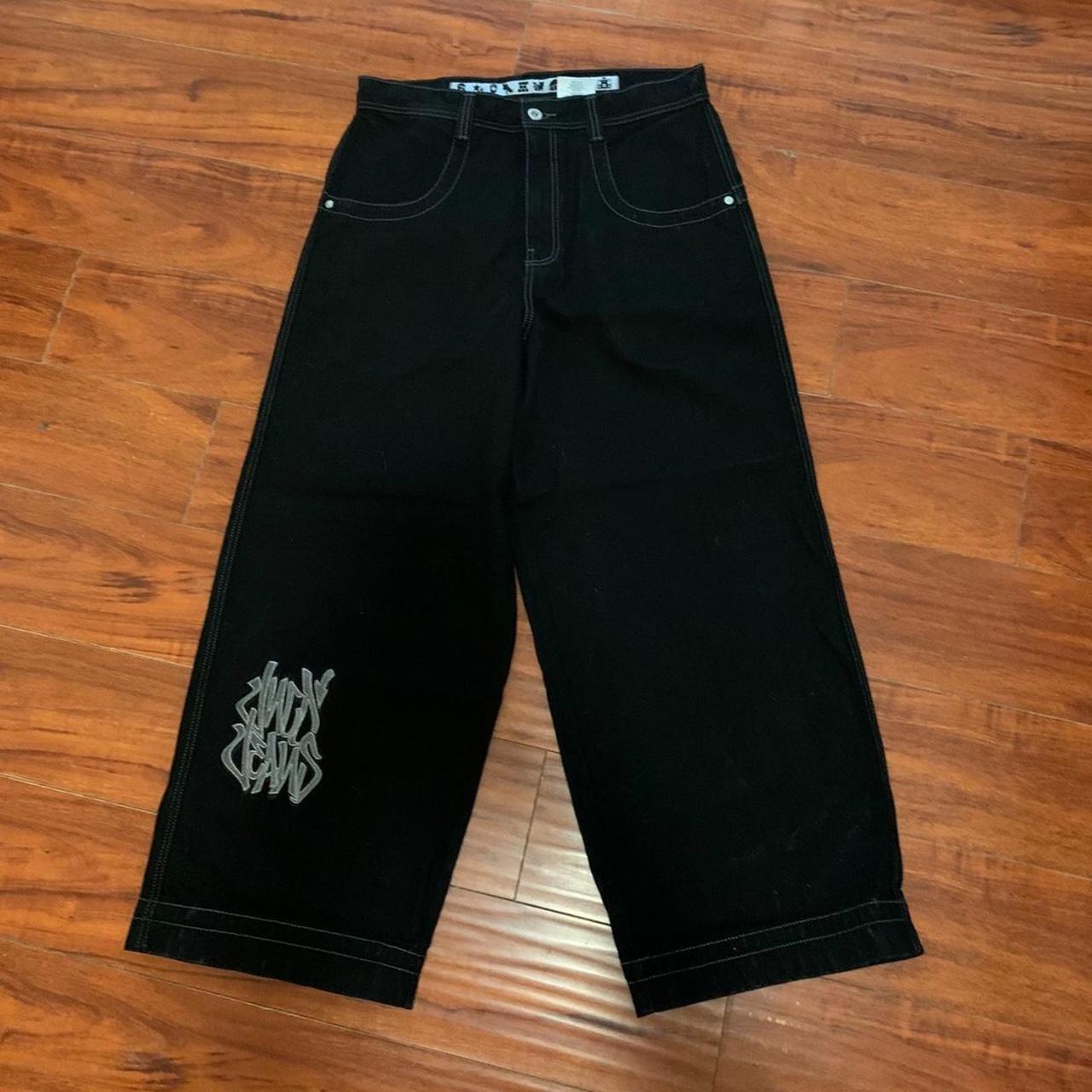 Jnco Rollin 26 Jet black Jeans - Brand new -... - Depop