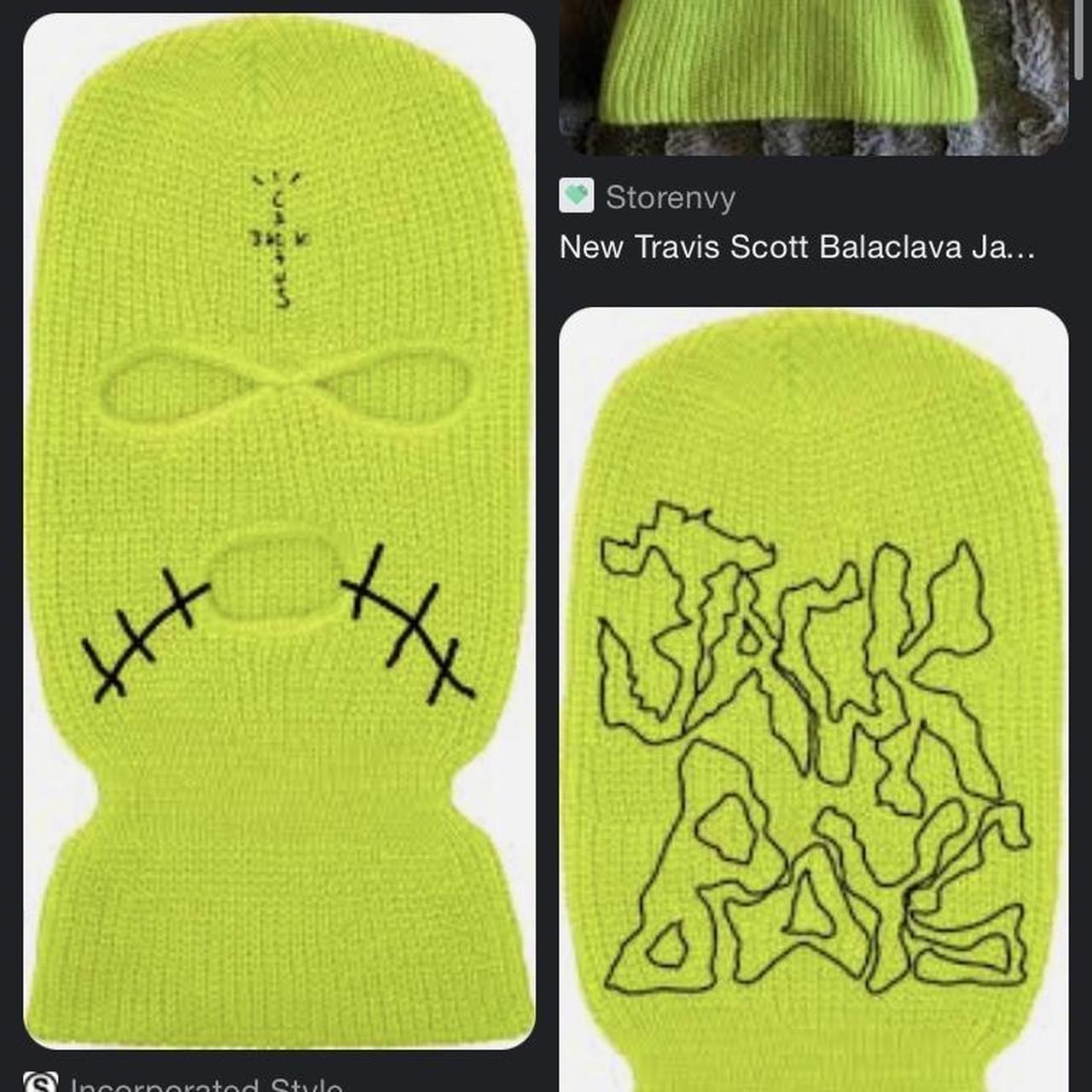 Travis Scott JACKBOYS Cover Neon Mask Travis... - Depop