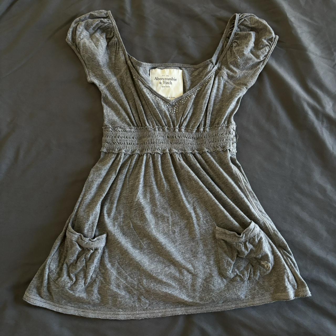 Y2K Abercrombie & Fitch babydoll top Size extra... - Depop