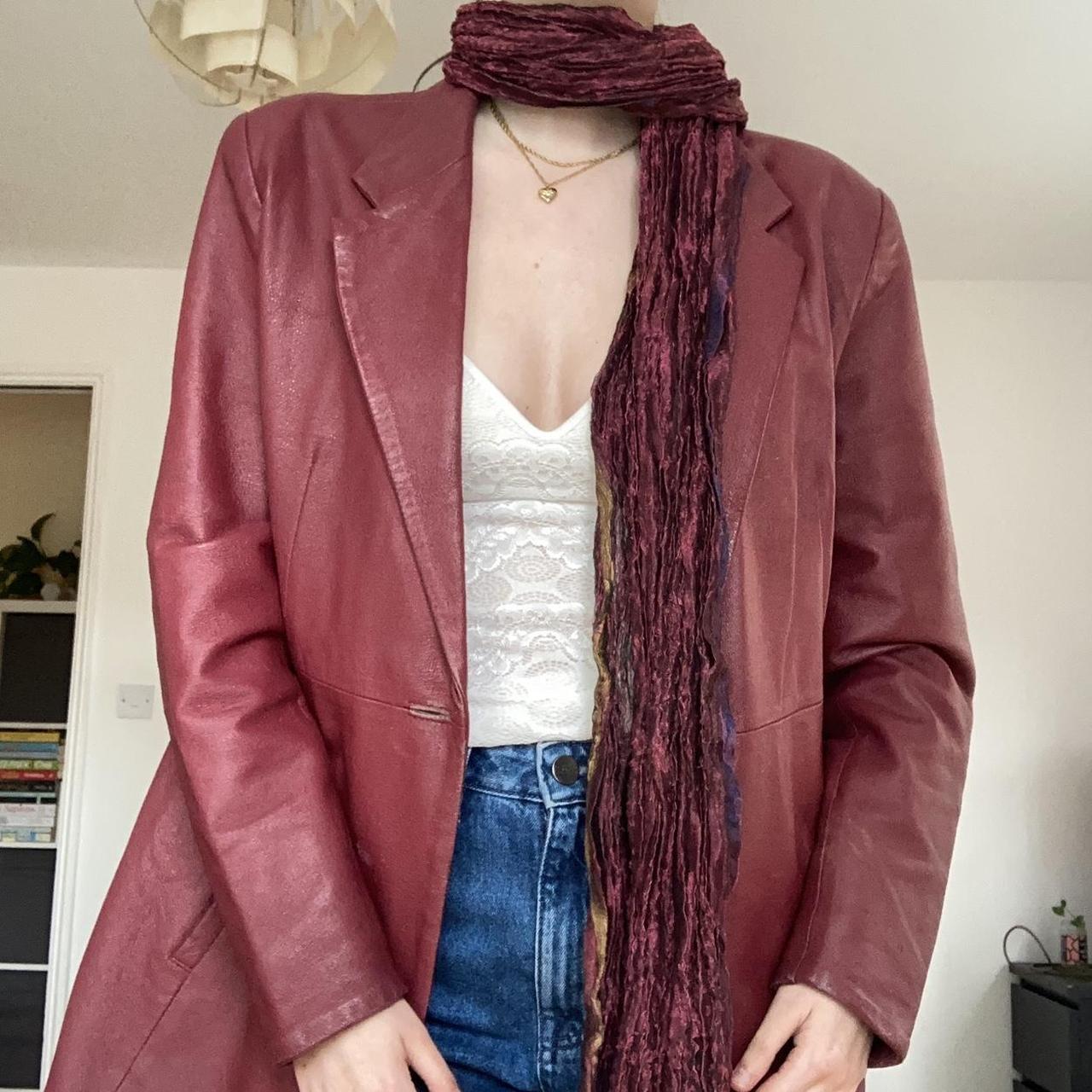 Iridescent y2k silk blend scarf So unique and... - Depop