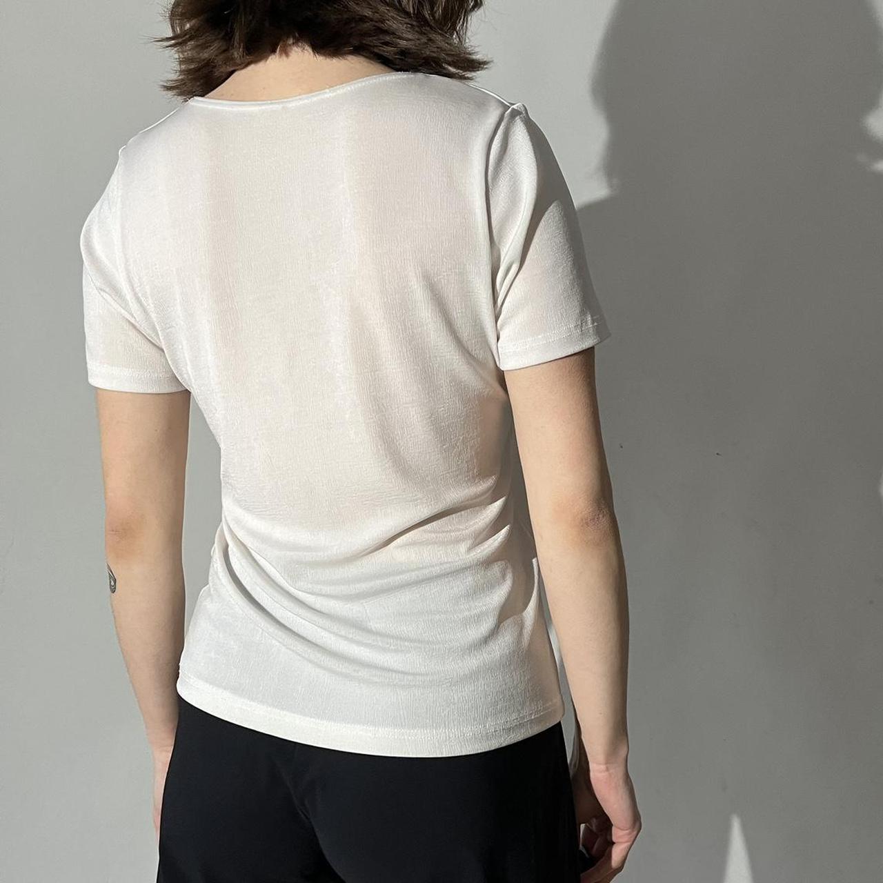 - vintage preloved basic white tee / 90s minimalism... - Depop