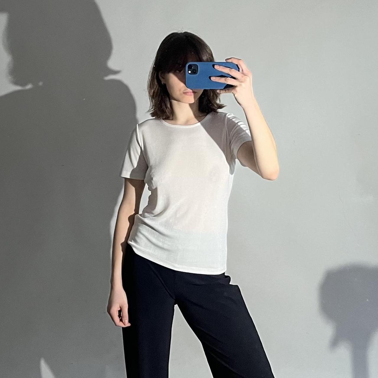 - vintage preloved basic white tee / 90s minimalism... - Depop