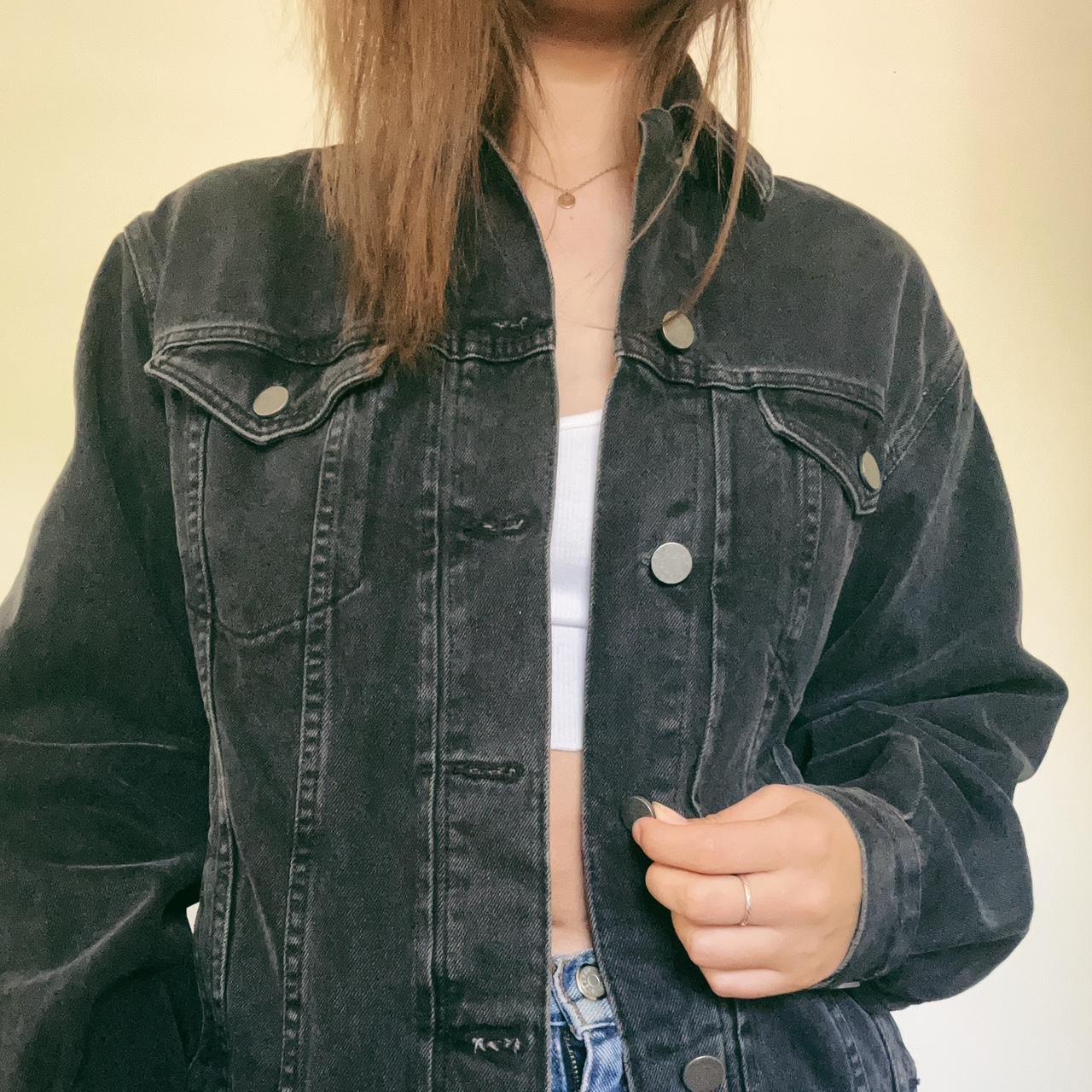 Super sick dark grey denim jacket! Love the feel of... - Depop