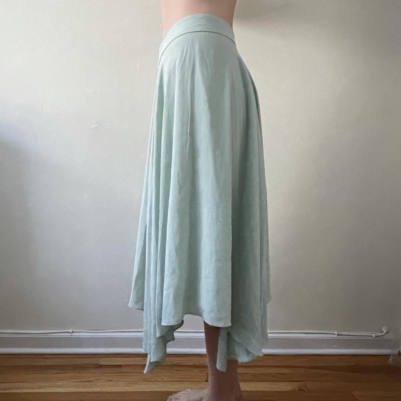 Light bluish-mint asymmetrical hem fairy skirt. It’s... - Depop