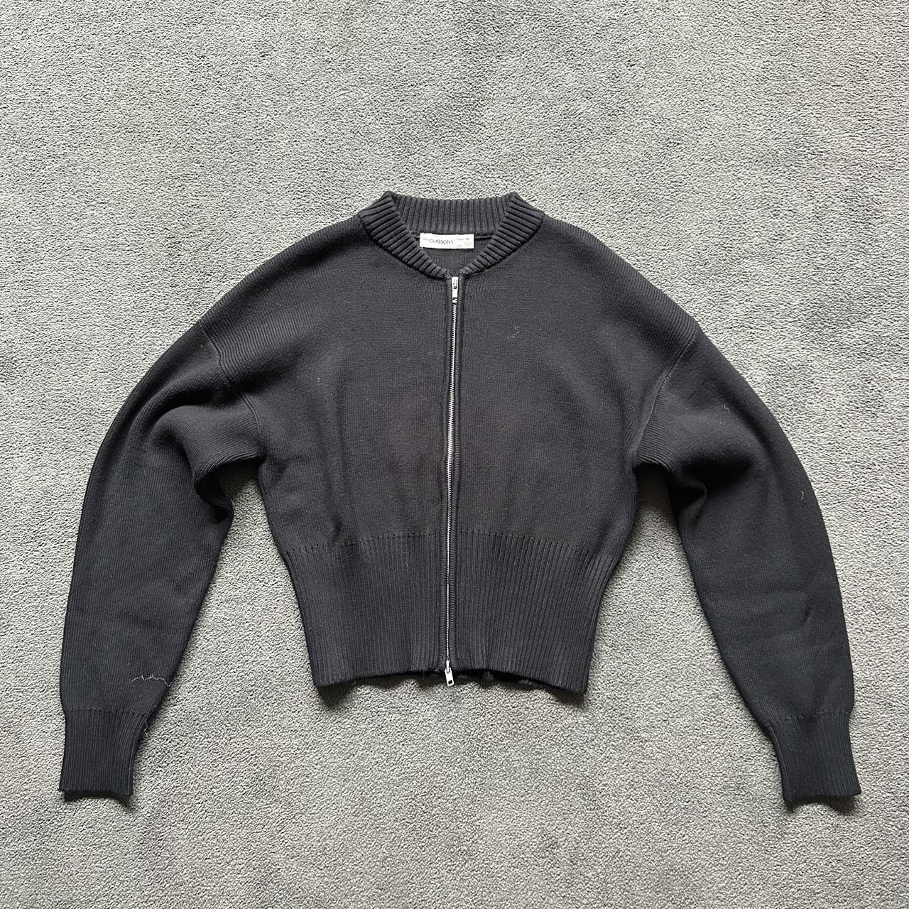 Glassons Zip Through Knit Bomber Black Size M (fits... - Depop