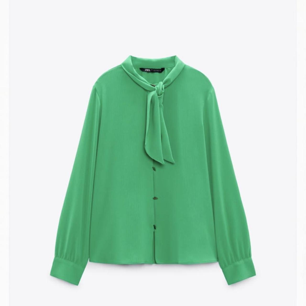 Gold Button Blouse with Bow - Size L. Brand New with... - Depop