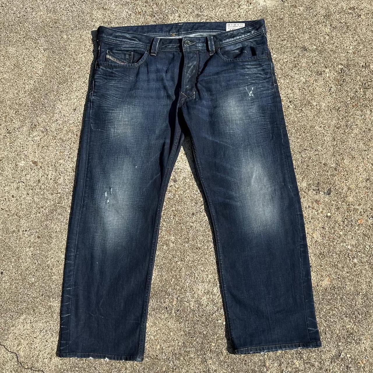 Diesel Men's Navy Trousers | Depop