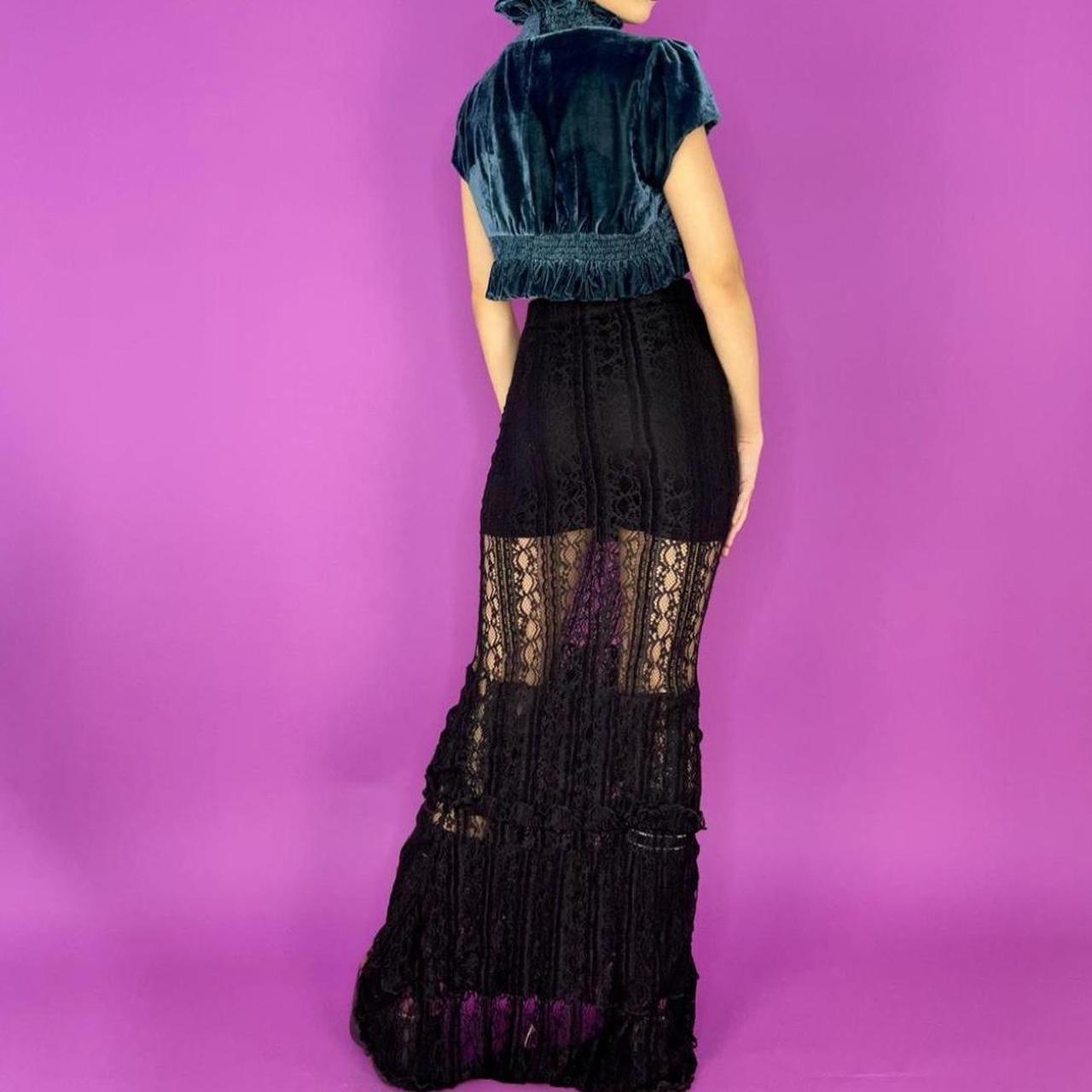 vintage lace gothic lip service skirt ♡ ♡ size... - Depop