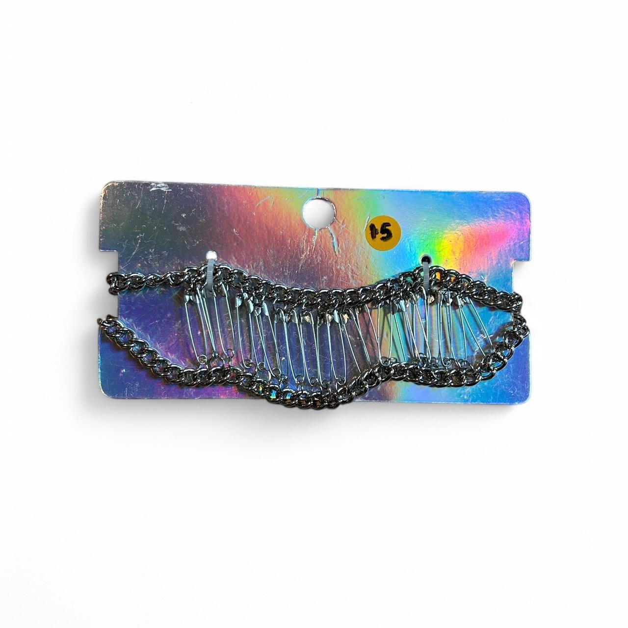 Hot Topic safety pin choker necklace #grunge #emo... | Depop