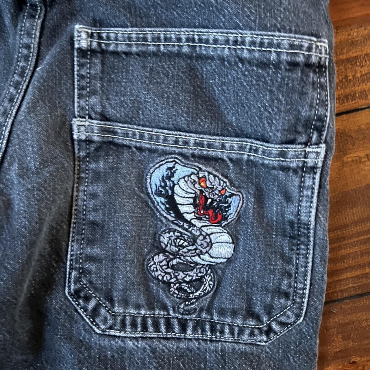 Vintage jnco tribals, snake/cobra embroidery, 26/28... | Depop