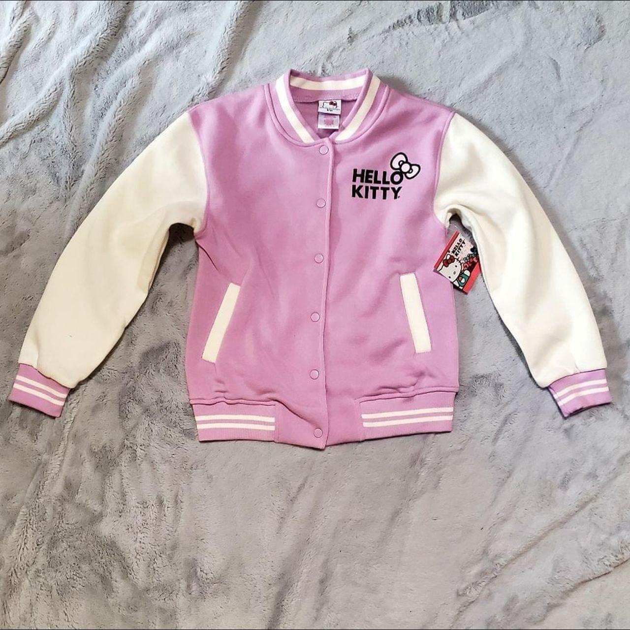 Hello Kitty Girls Purple Varsity Jacket Size 8-10... - Depop