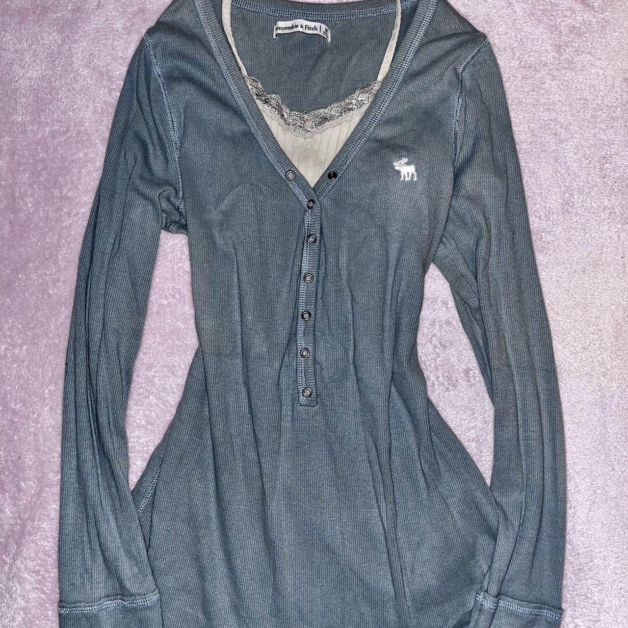 Twilightcore Abercrombie and fitch Henley long... - Depop