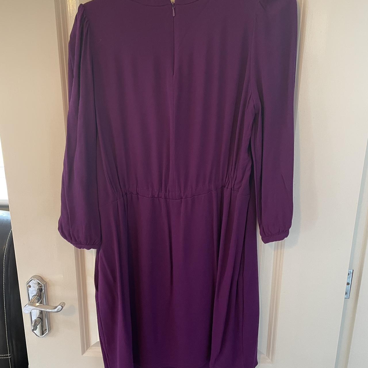 Gorgeous deep purple mini dress with tie - can use... - Depop