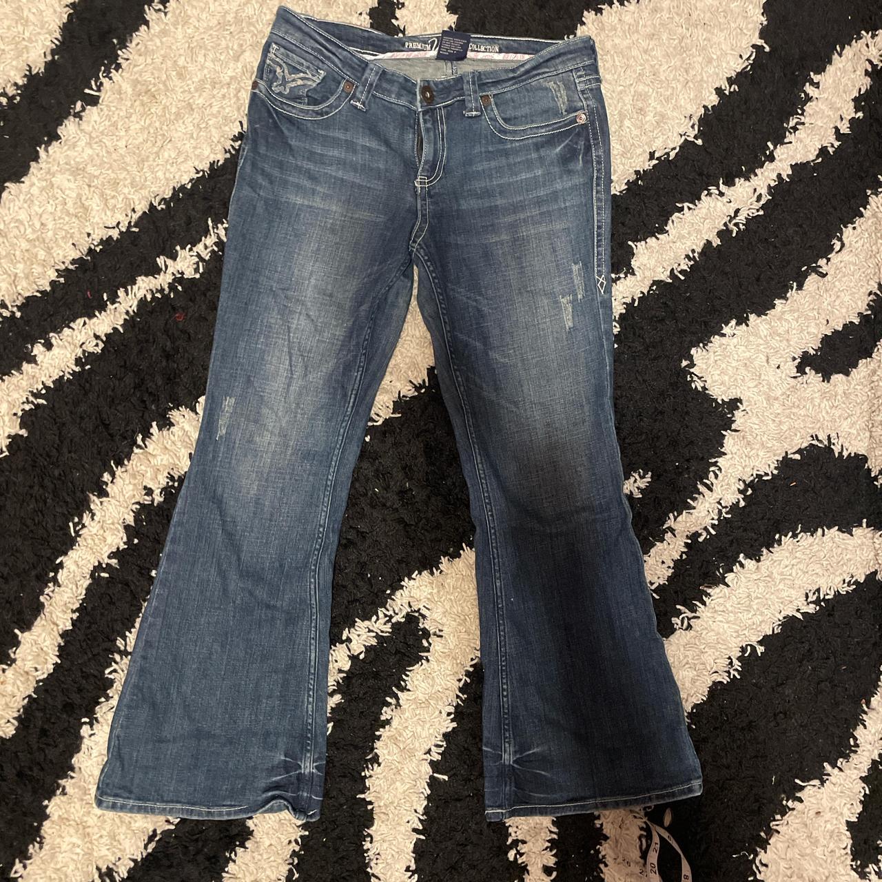 vintage y2k low rise bootcut/flare jeans... - Depop