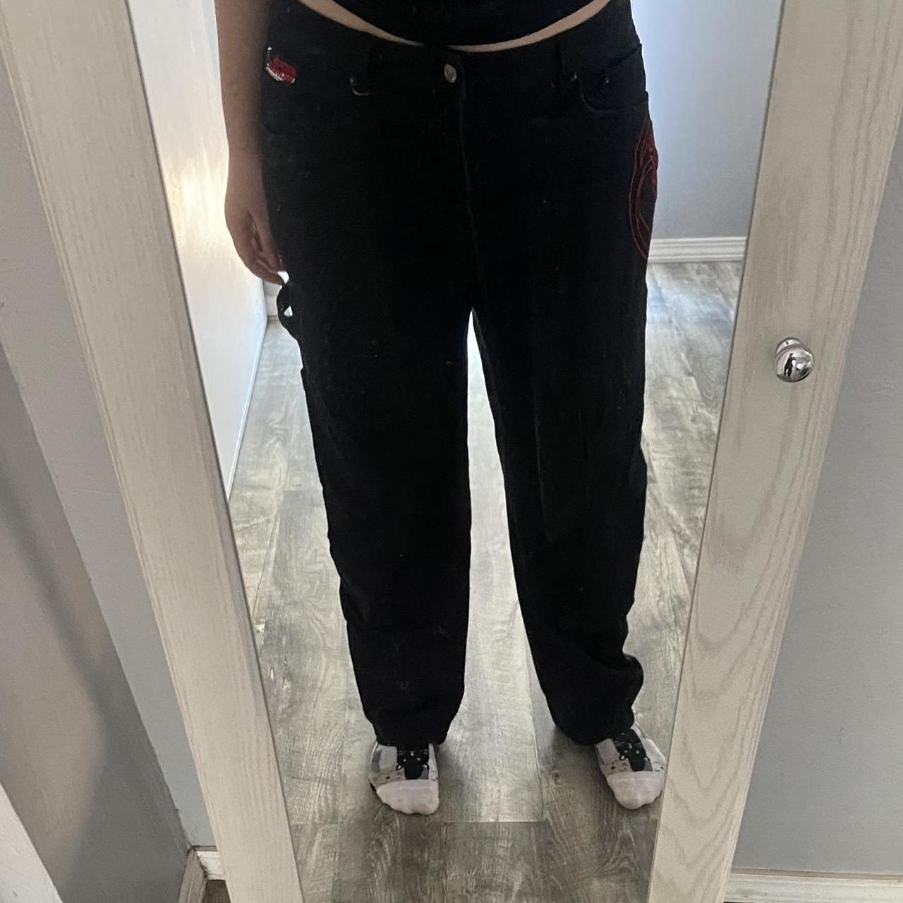 Black Red Cobra Jeans. Broken Promises. Size 34.... - Depop