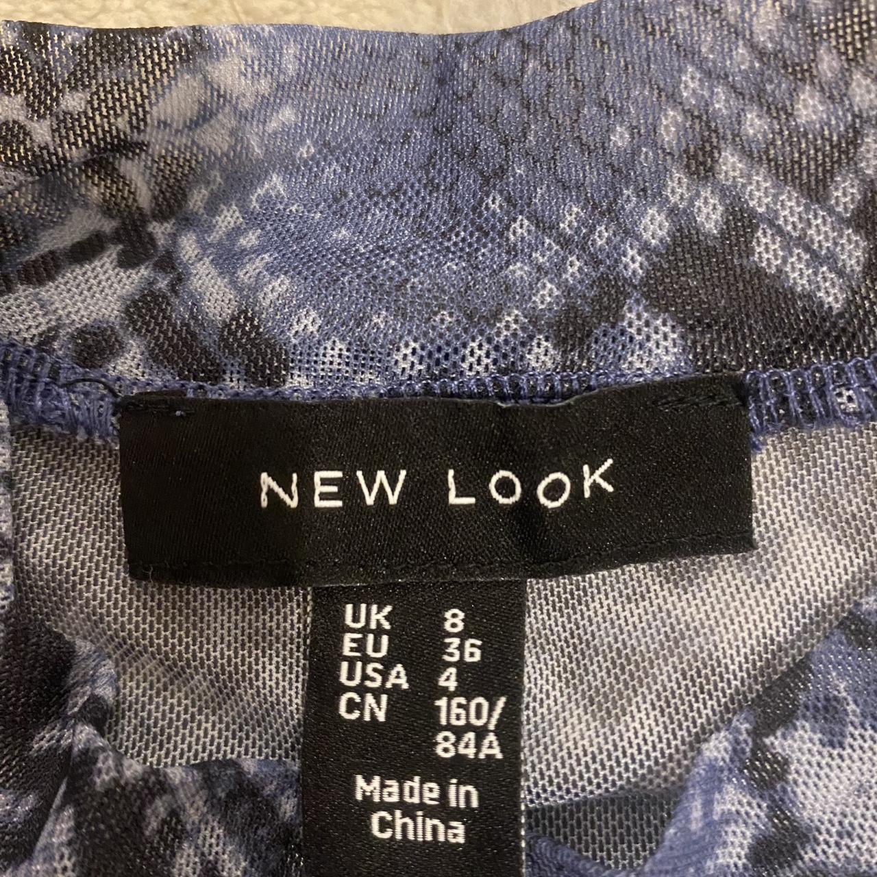 new look mesh snake skin body suit barely worn... - Depop