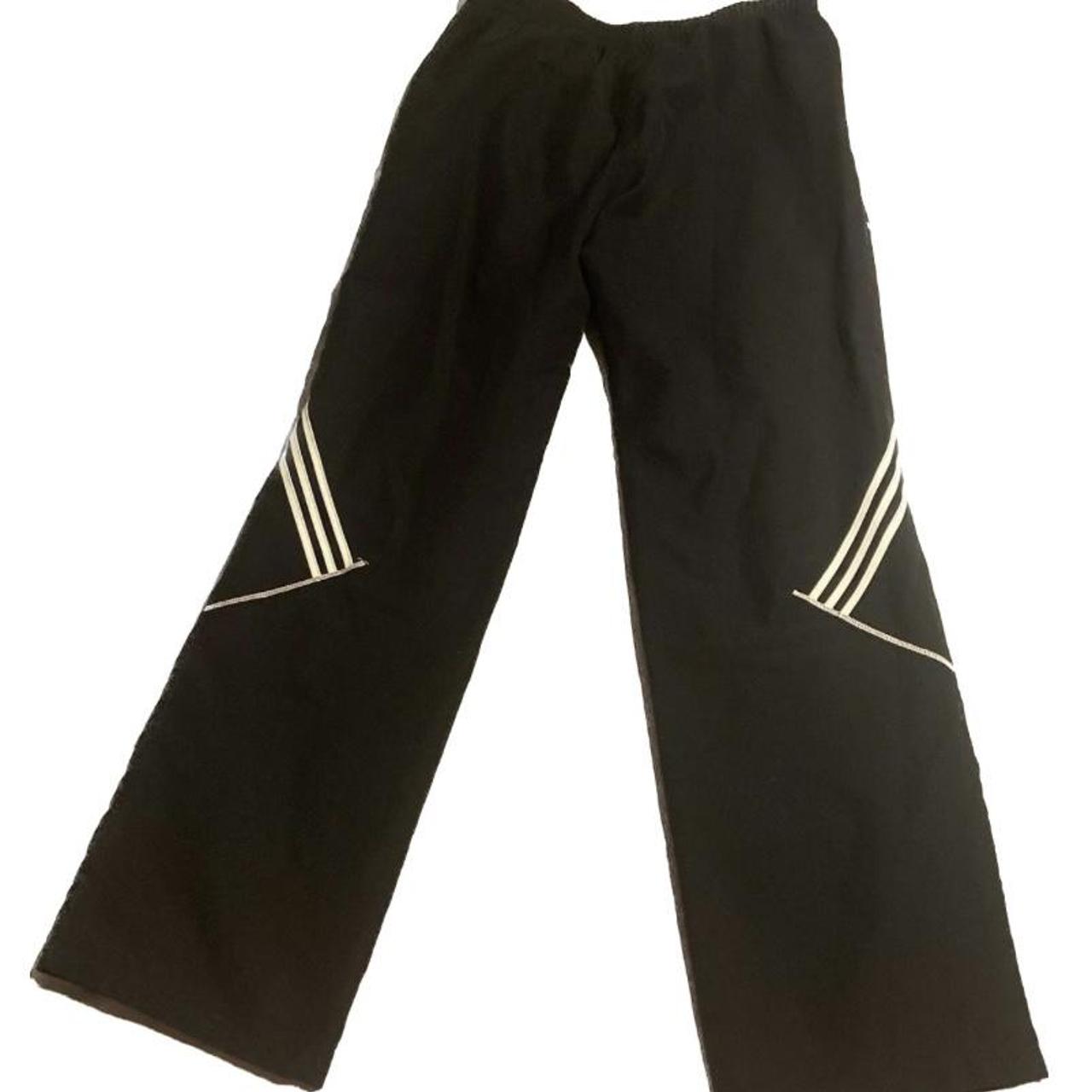 Adidas low rise cropped tracksuit bottoms... - Depop