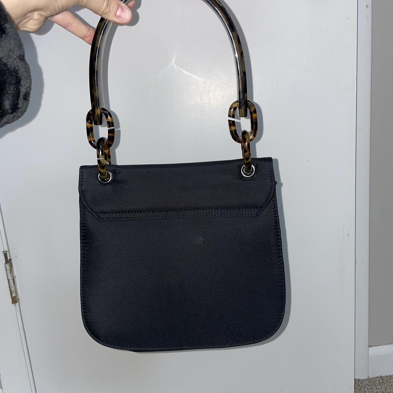 -Top Handle bag with tortoise handles nylon... - Depop