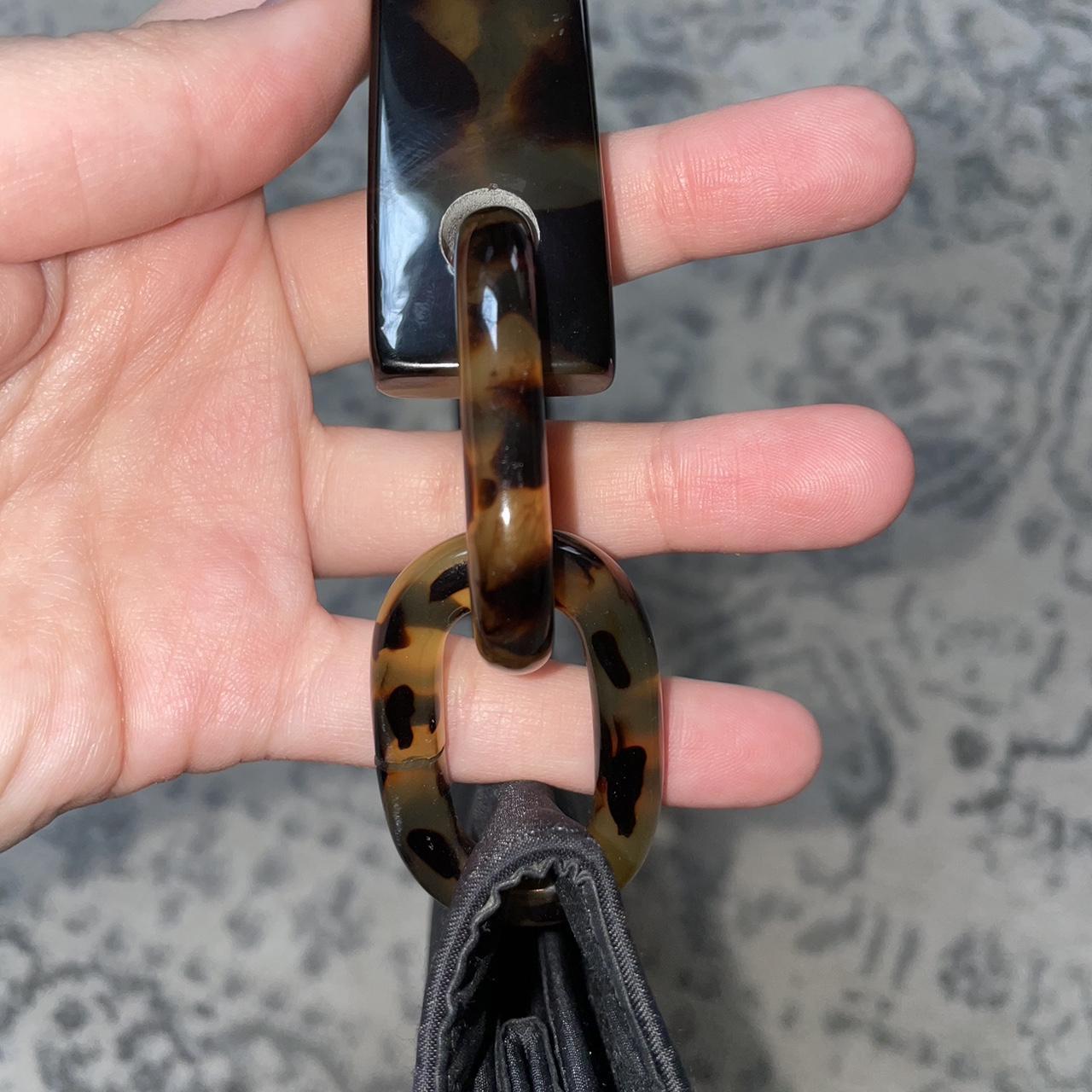 -Top Handle bag with tortoise handles nylon... - Depop