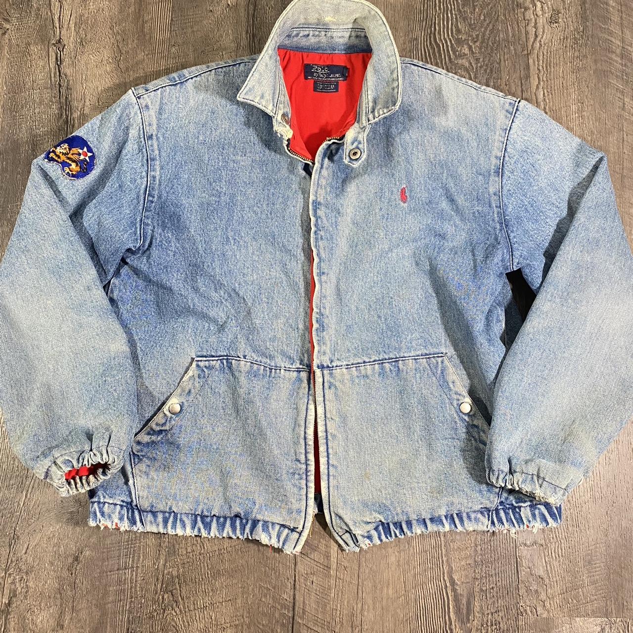 POLO RALPH LAUREN Vintage 80's Mens Lined Distressed... - Depop