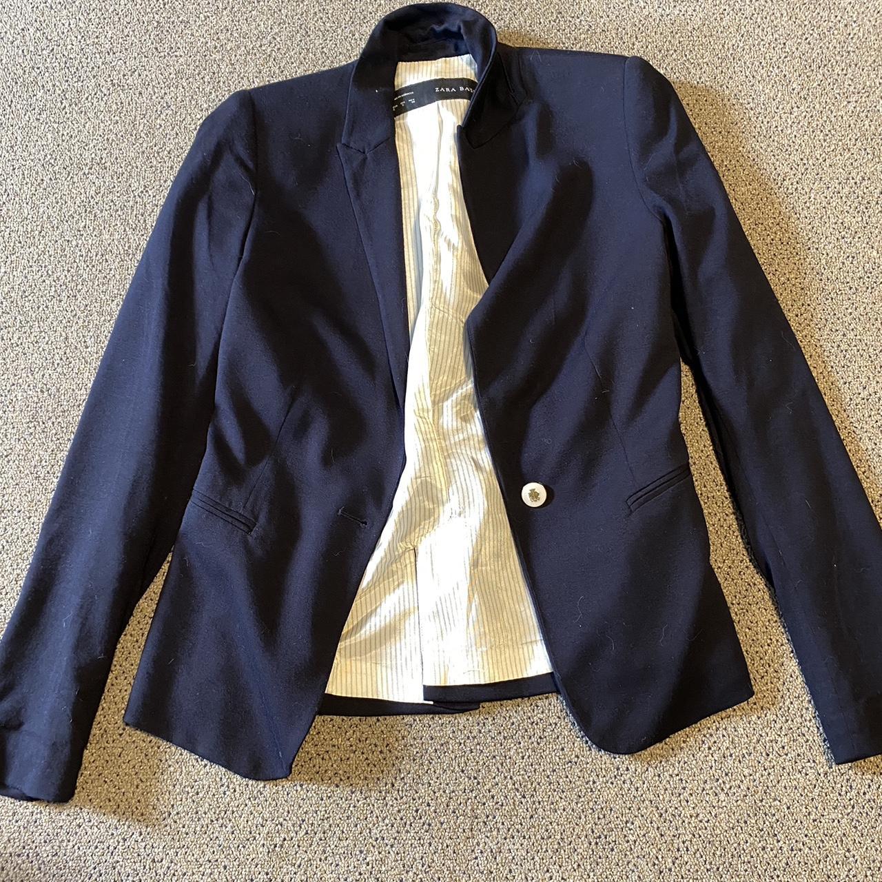 blazer/jacket good condition has cute pin msg before... - Depop