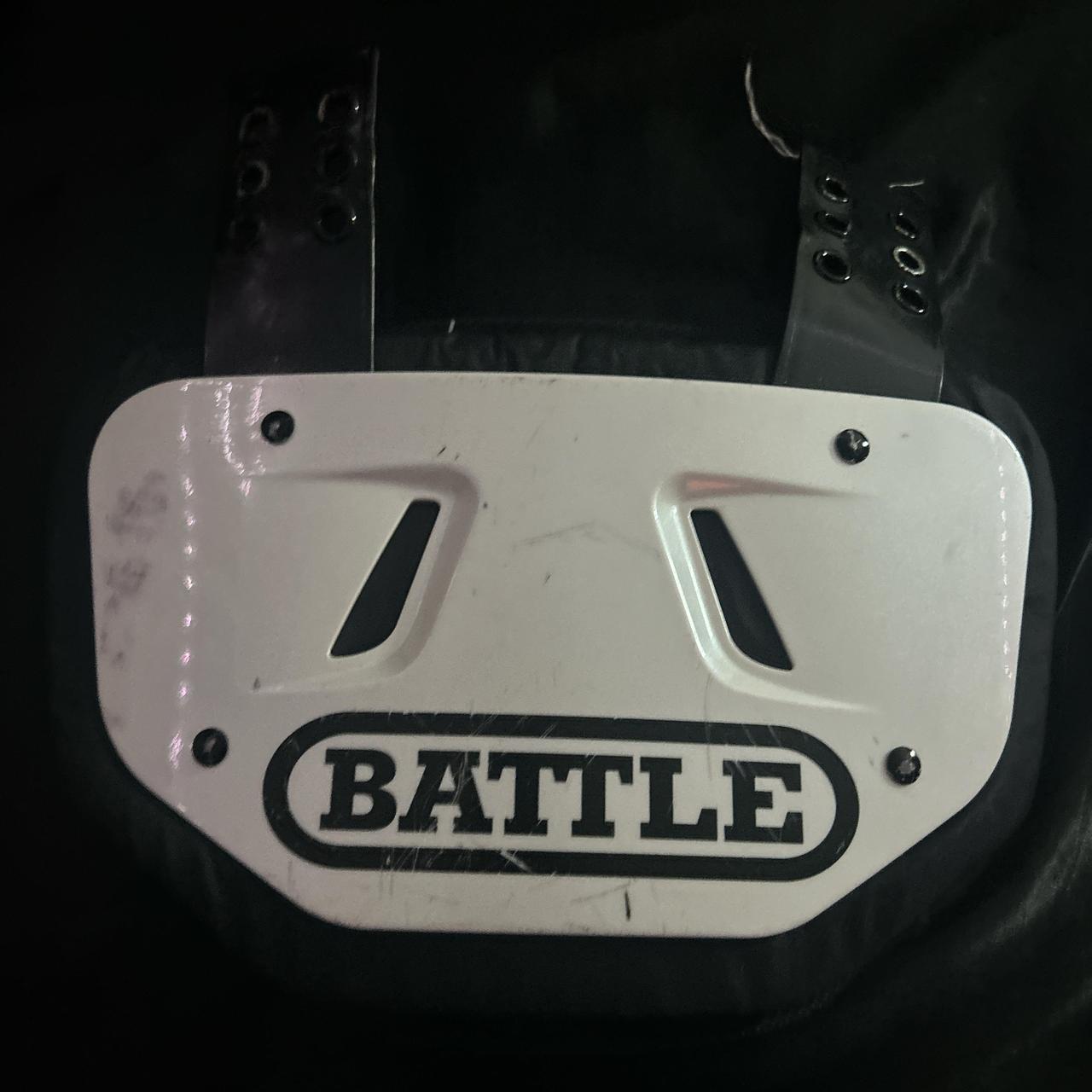 White battle backplate #battle #backplate | Depop
