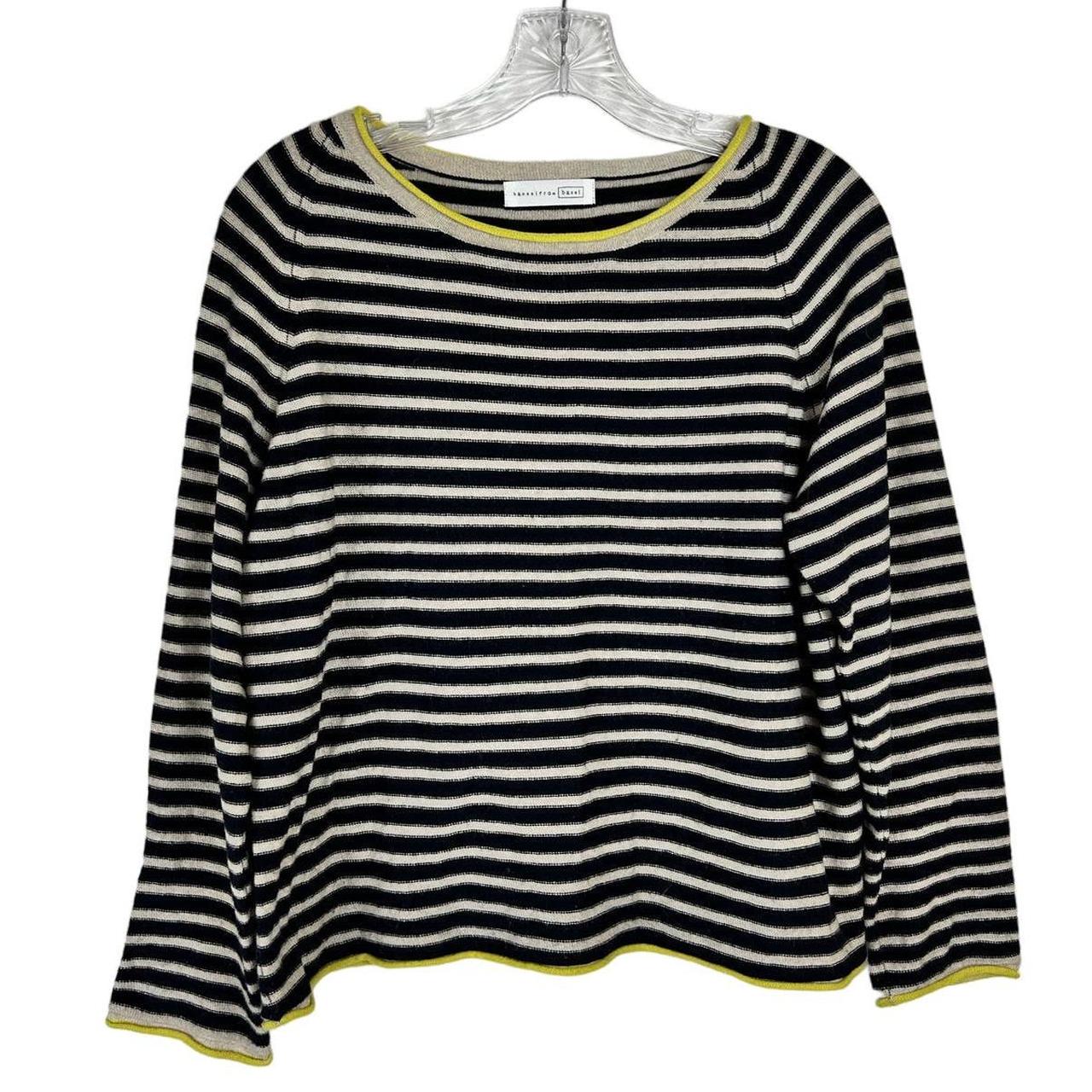 Anthropologie Hansel From Basel Blue Tan Striped... - Depop