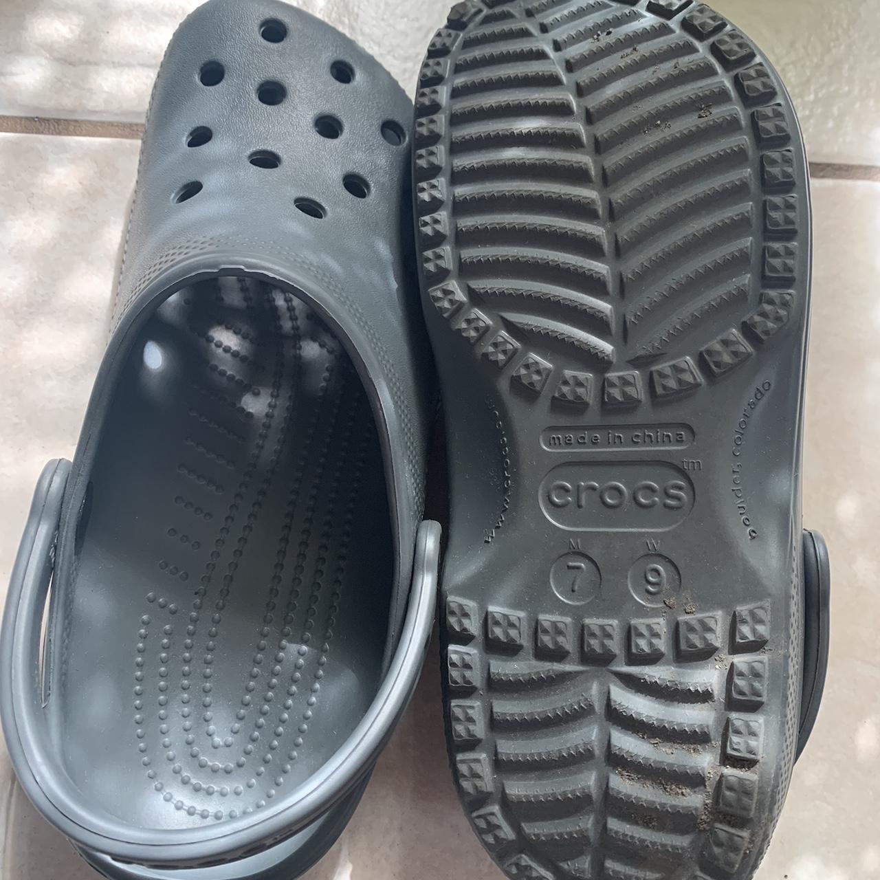 Gray Crocs Excellent Condition Women 9 Men 7 #crocs... - Depop