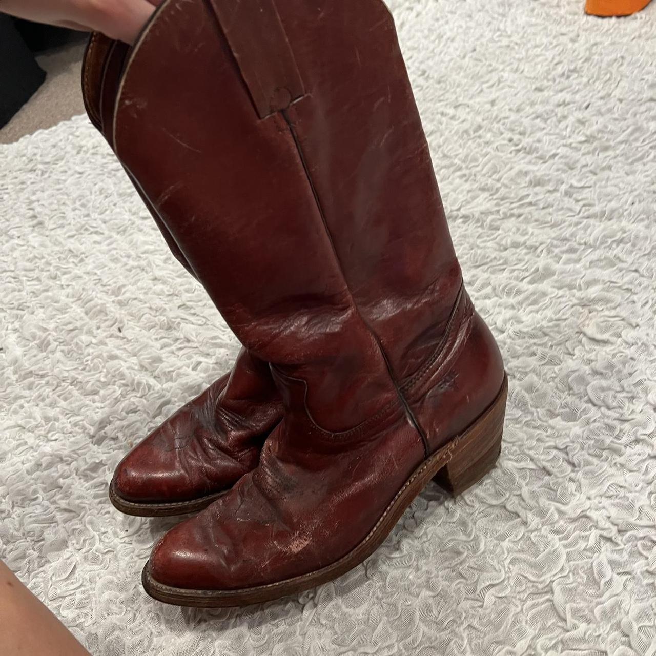 Frye Women's Red Boots | Depop