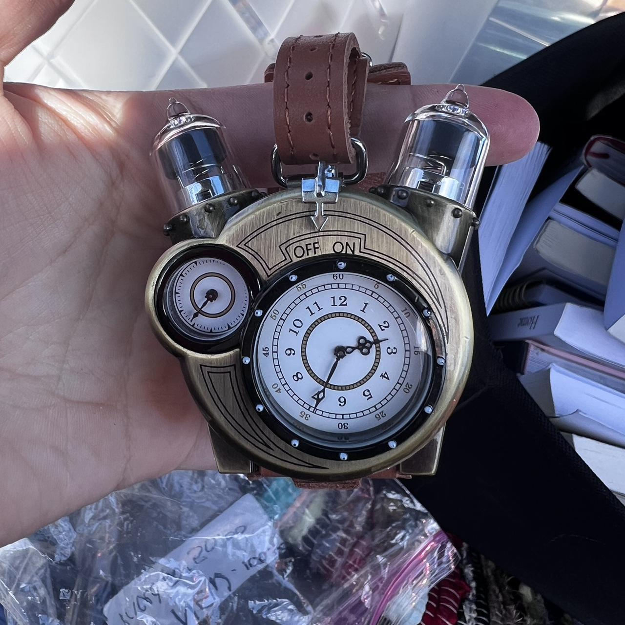 ThinkGeek Steampunk-Styled Tesla Analog Watch... - Depop