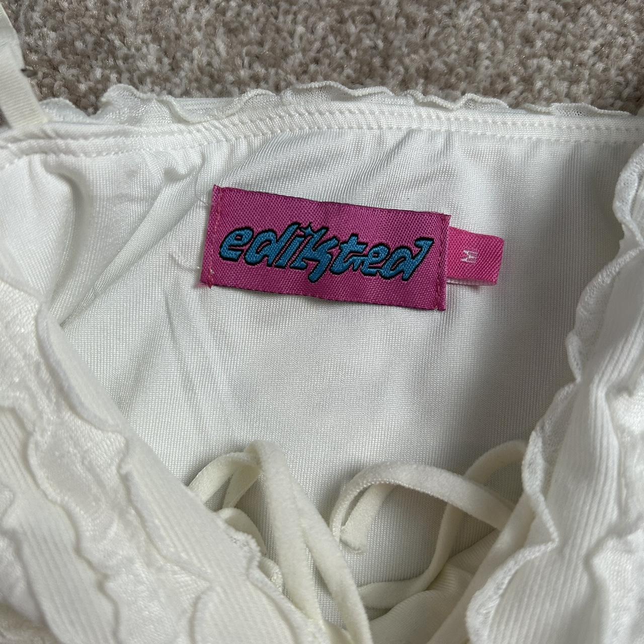 Edikted Cream summer set - mini skirt and top Worn... - Depop