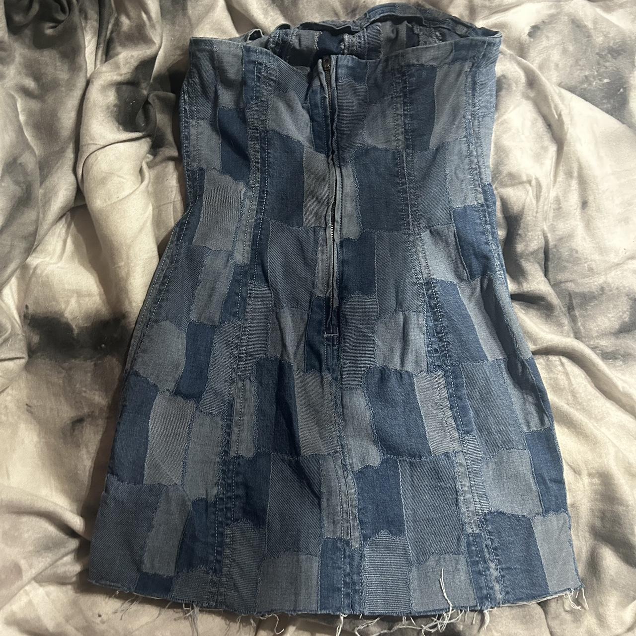 target brand y2k denim dress only worn once #y2k... - Depop