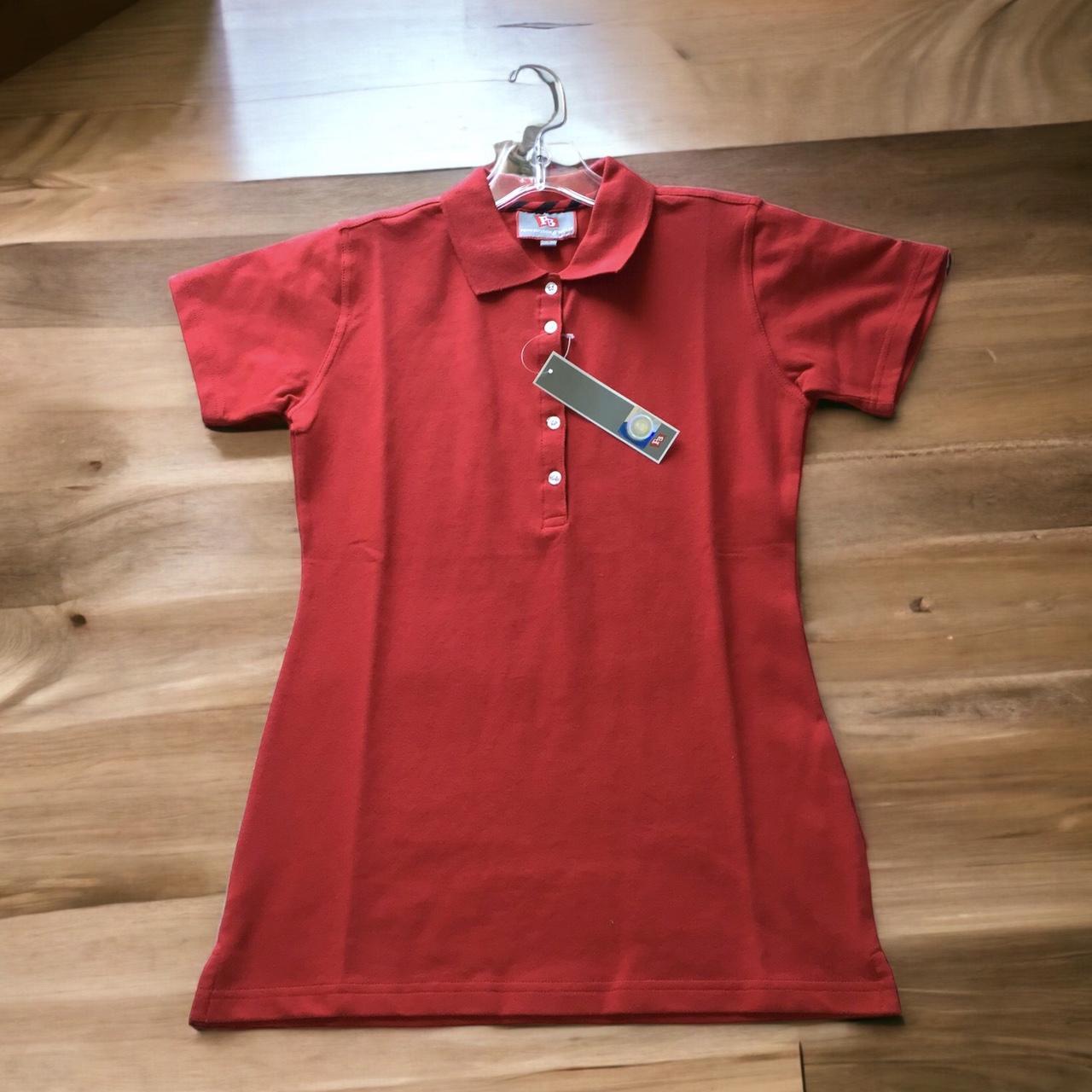 Pennington & Bailes Red Work/School Uniform Polo... - Depop