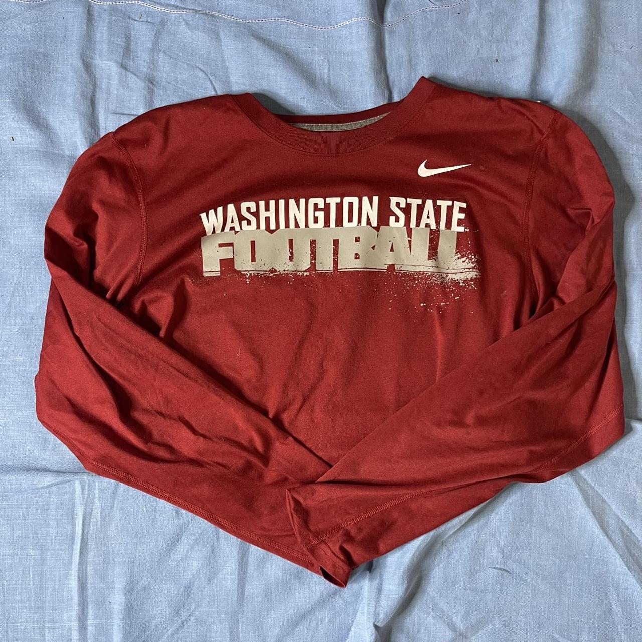 -WSU football long sleeve -no stains or pilling - Depop