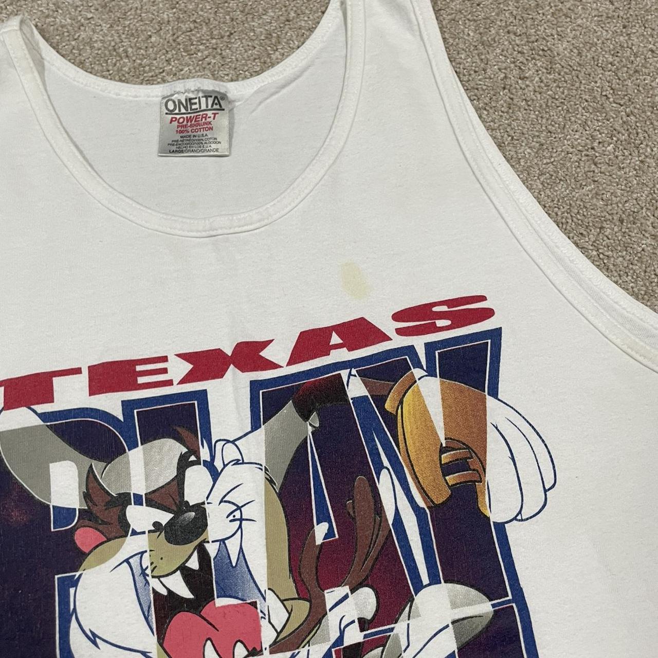 Vintage Looney Tunes Texas Rangers tank... - Depop