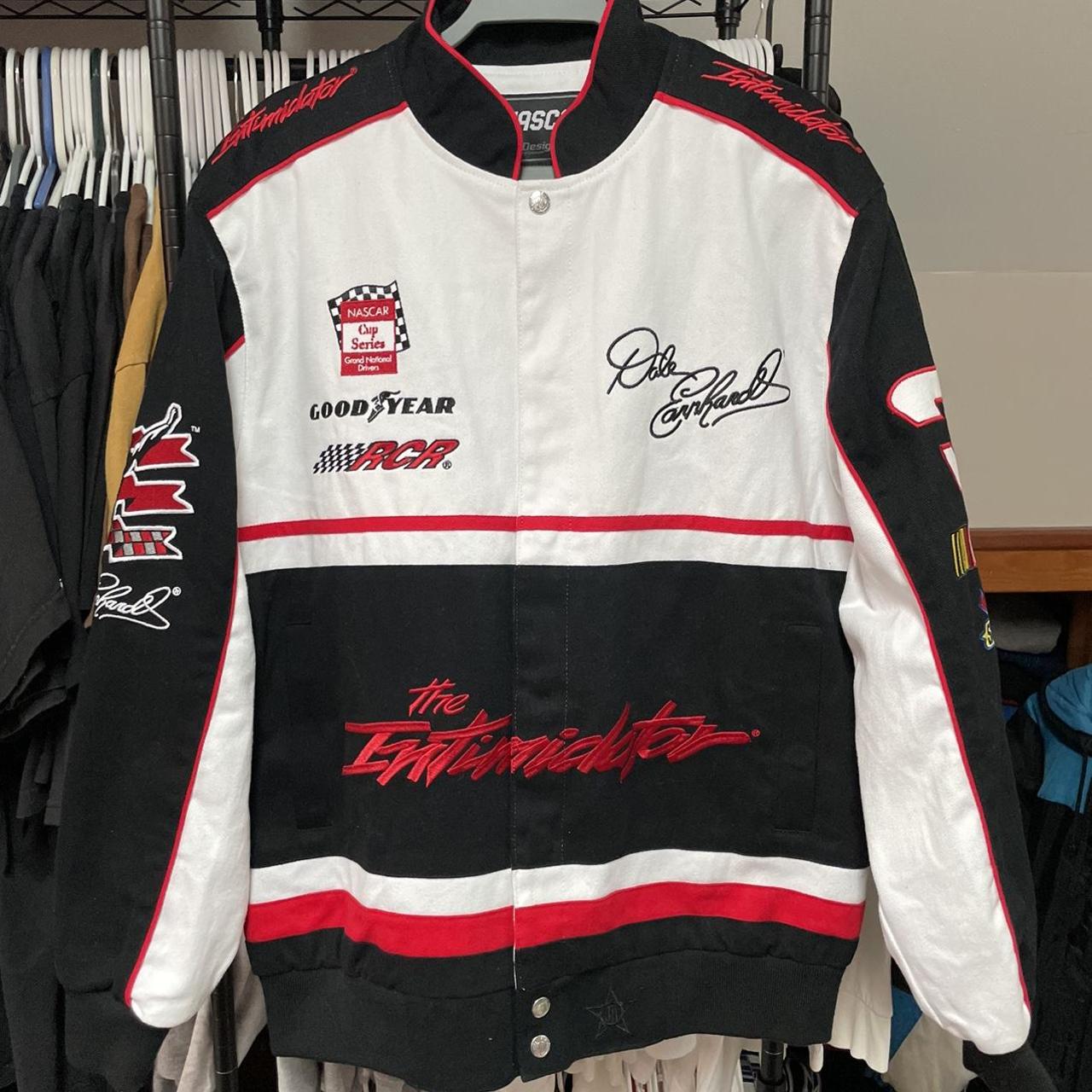 NASCAR Men's Black and Red Jacket | Depop