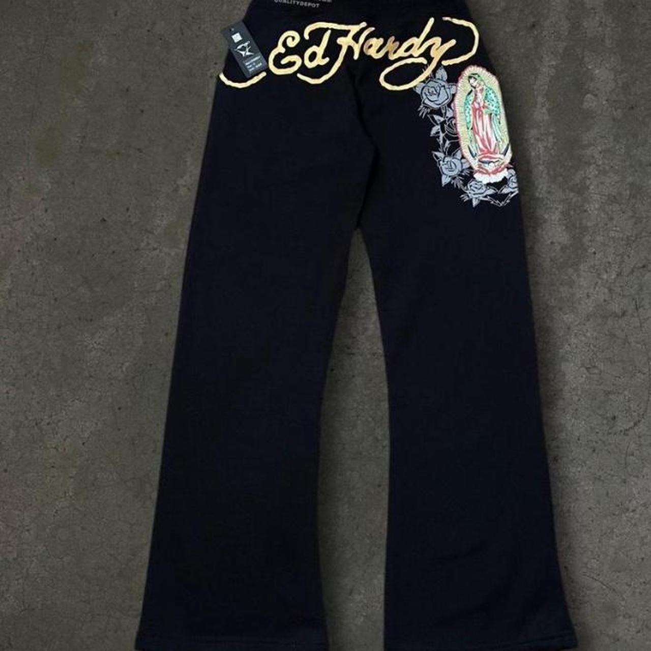 Ed Hardy Virgin Mary tube top + pants set Size:... | Depop
