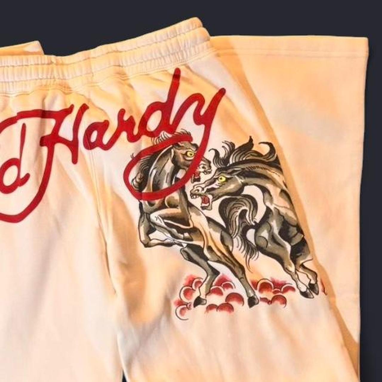 Ed Hardy white and red pants New without tags never... | Depop