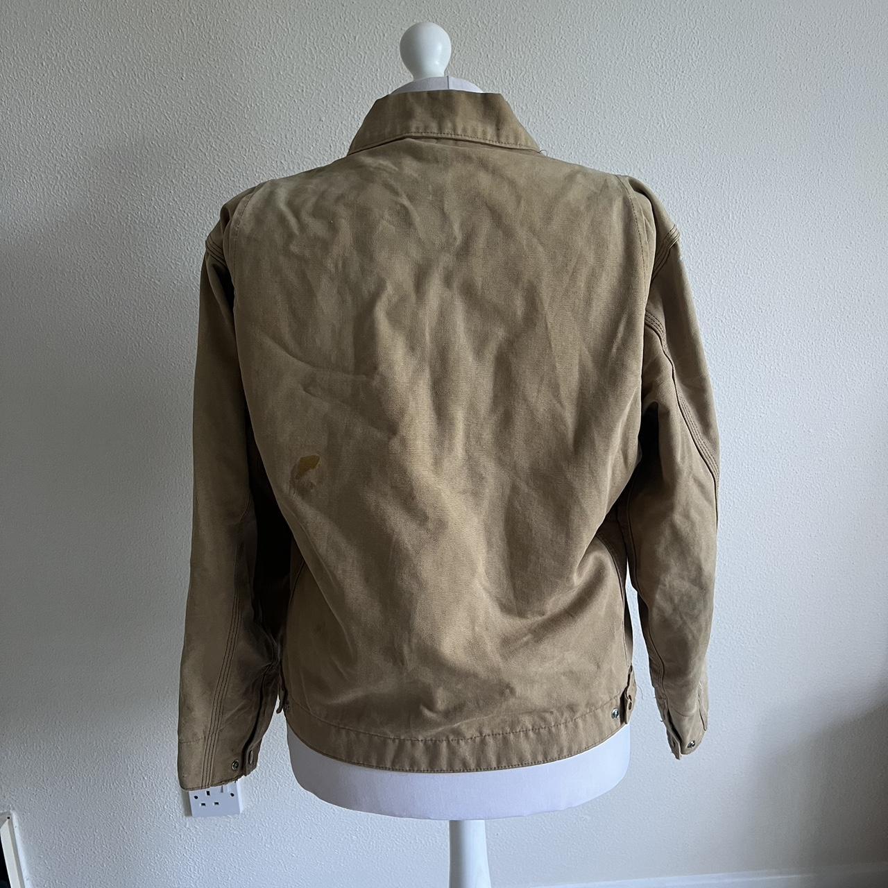 Carhartt Beige Sun-faded Detroit Jacket Large Size... - Depop