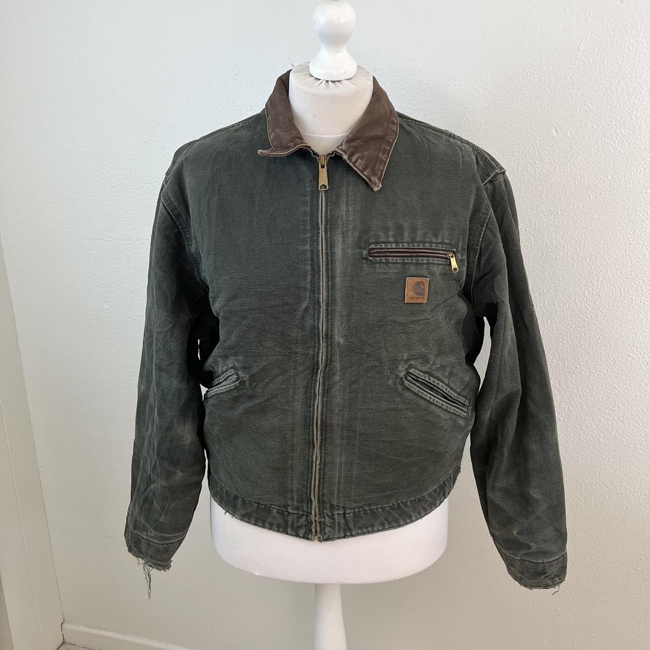 Carhartt Jacket Detroit J97 MOS Men’s Green Moss... - Depop