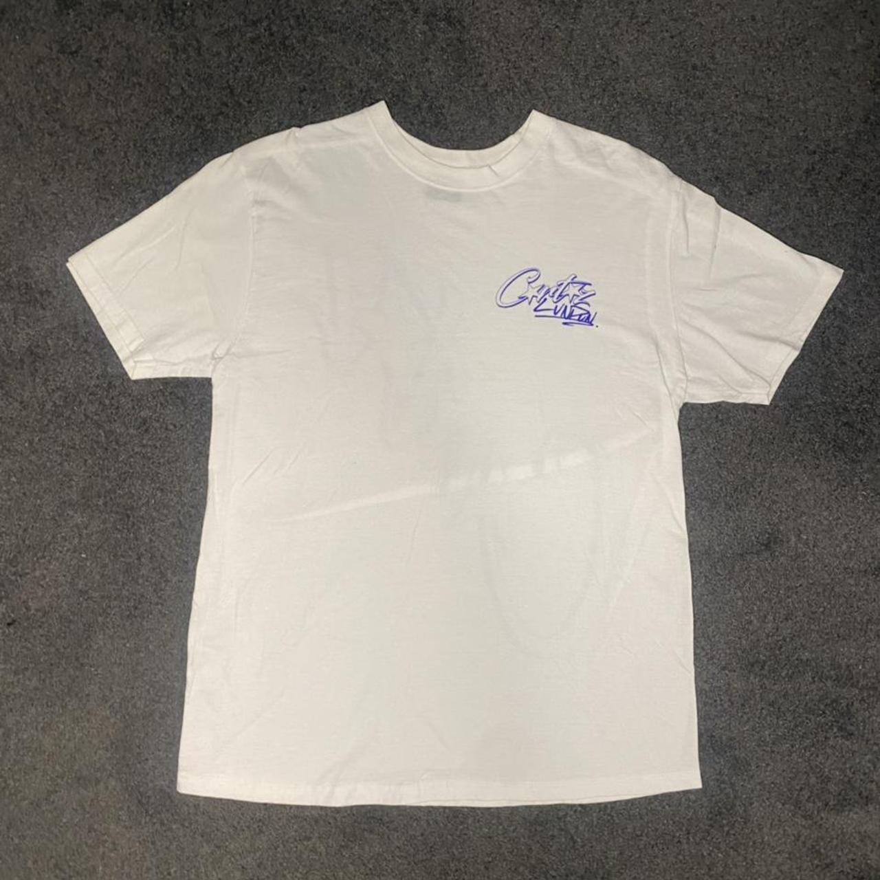 White and blue corteiz shirt 🤩 High Demand... - Depop