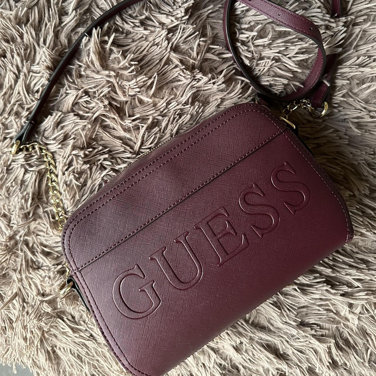 Guess Maroon Crossbody Bag - Depop